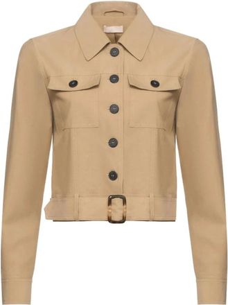 Liu Jo Femme, Vestes, Beige, Taille: 34 FR Veste Ceintur&eacute;e