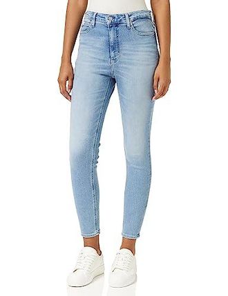 Calvin Klein Jean Femme Super Skinny Ankle Taille Haute, Bleu (Denim Light), 31W