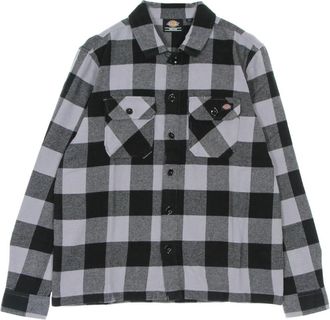 Dickies Lila Graues Flanell Langarmhemd - - Blouses & Shirts - Damen - Mehrfarbig - S