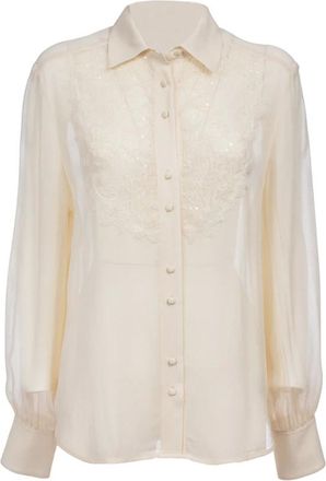 Ermanno Scervino Femme, Blouses et Chemises, Beige, Taille: 40 FR Viscose Shirt