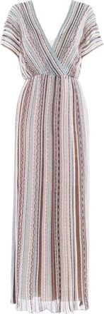 Nenette Femme, Robes, Vert, Taille: 36 FR Maxi Robe Tricot Col V