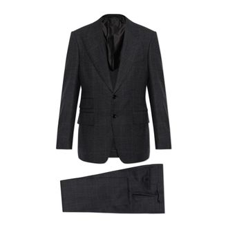 Tom Ford Homme, Costumes, Gris, Taille: 2XL Costume en laine &agrave; motif &agrave; carreaux