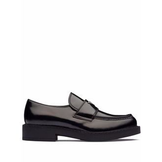 Prada Brushed-leather Loafers