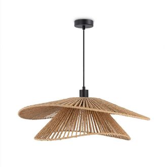 Paco Home Led Pendelleuchte Esszimmer Pendellampe Wohnzimmer Küche Papier Boho Style E27 Schwarz, Typ 4 - Paco Home