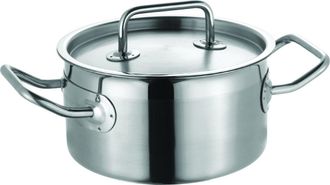 Schulte Ufer 6404-16 i Bratentopf Profi-Line i, 16 cm, Edelstahl, Silber