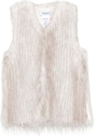 Blugirl Femme, Vestes, Blanc, Taille: ONE Size Gilet sans manches à col en V