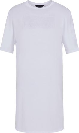 A|X Armani Exchange Womens Sustainable, Classic Fit Casual Dress, White, Medium