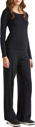 Benetton Damen Pantalone 10943f00r Hose, Schwarz, L