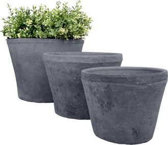 Esschert Design Terrakotta-Übertopf, rund, 3 Stück