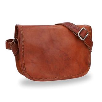 Gusti Leder Umh&auml;ngetasche Damen Echtleder - Sac &agrave; main vintage de taille moyenne brun, sac crossbody fait main, bandouli&egrave;re r&eacute;glable, sac en cuir pour femme