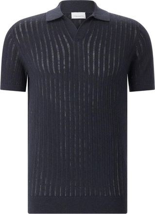 Profuomo Homme, Tops, Brun, Taille: 2XL Polo Tricot&eacute;