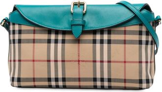 Burberry Hobo Bags - Haymarket Check Coated Canvas Leah Crossbody - Gr. unisize - in Braun - für Damen