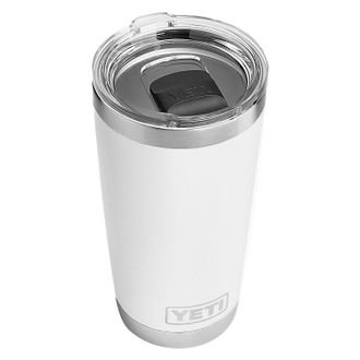 Yeti Rambler Becher, 590 ml, Edelstahl, vakuumisoliert, mit MagSlider-Deckel, Wei&szlig;