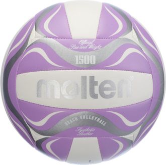 Molten Beachvolleyball Molten Beachvolley Freizeitball BV1500-LB wei&szlig; 5, lila/Wei&szlig;/Silber, 5, BV1500-LB