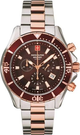 Swiss Alpine Military Homme, Accessoires, Brun, Taille: ONE Size Chronograph 7040.9156