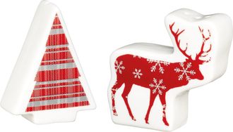 KitchenCraft We Love Weihnachten Lustige Salz- und Pfefferstreuer, Multi/Farbe