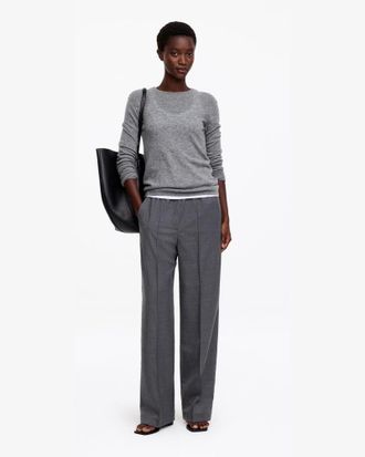 Arket Elegante Hose Mit Elastikbund -Grau