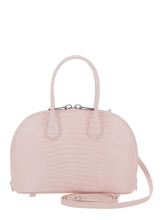 Self Portrait Womens Mini Bag Lizard-Effect Leather Pink