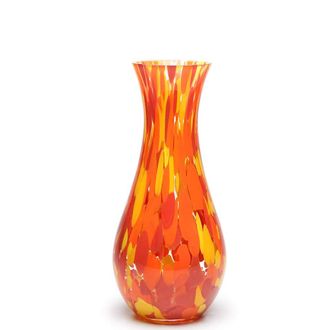 Ca'doro Cá Doro Glasvase Orange/Gelb Konfetti mundgeblasenes Murano-Stil Kunstglas - Modell Nr. 83