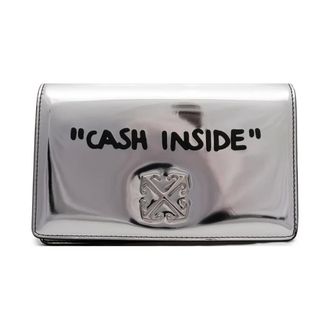 Off-white Femme, Sacs, Gris, Taille: ONE Size Sac bandouli&egrave;re &agrave; cha&icirc;ne