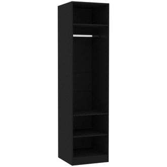 vidaXL Vidaxl - Garde-robe Noir 50x50x200 cm Bois ding&eacute;nierie