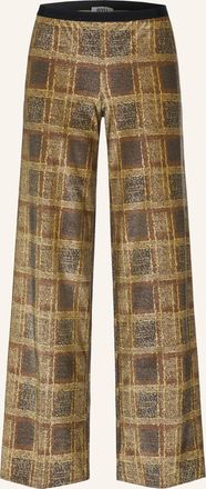 Siyu Siyu Marlenehose Mit Glitzergarn braun