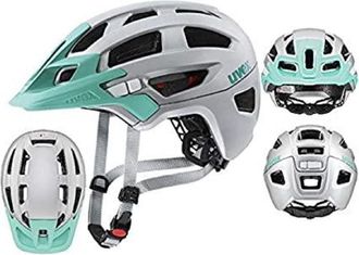 Uvex Finale 2.0 - sicherer MTB-Helm f&uuml;r Damen und Herren - individuelle Gr&ouml;&szlig;enanpassung - erweiterbar mit LED-Licht - Silver Mint matt - 56-61 cm
