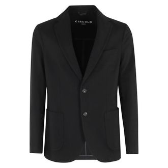 Circolo 1901 Homme, Vestes, Noir, Taille: 3XL Veste SweaT-shirt Noire avec Fermeture Boutonnée