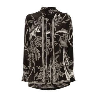 F.R.S. For Restless Sleepers Seidenhemd mit Botanischem Druck - - Blouses & Shirts - Damen - Braun - M