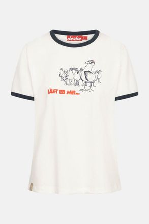 Derbe Derbe T-Shirt Gull Club Damen Wei&szlig; GOTS Organic