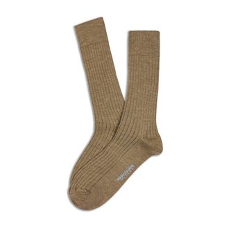 Marcoliani Homme, Sous-vêtements, Brun, Taille: ONE Size Chaussettes hautes en laine mérinos côtelées