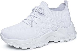 Generic Chaussures de sport pour femme - Pieds larges - Confortables - Lacets confortables - Chaussures de loisirs - Chaussures de marche en H - D&eacute;contract&eacute;es