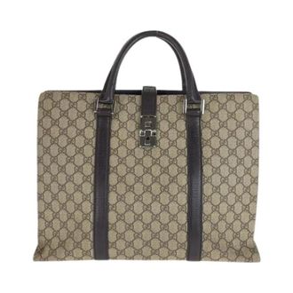 Gucci Pre-owned GG Supreme Canvas Leder Business Bag - - Pre-owned - Herren - Mehrfarbig - ONE SIZE