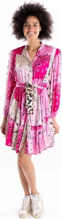 5 Progress Femme, Robes, Rose, Taille: 38 FR Robe Courte Imprim&eacute;e Bandana