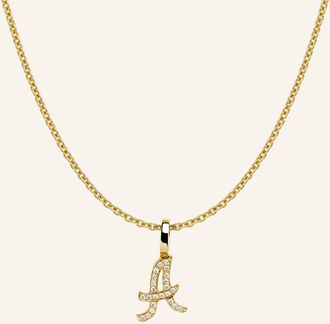Cada Cada Kette Tiny Diamond Letter A gold