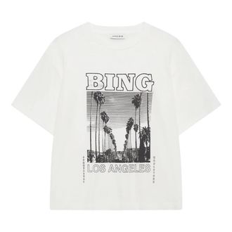 Anine Bing Louis Tee Bing Tour - - Tops - Damen - Wei&szlig; - M