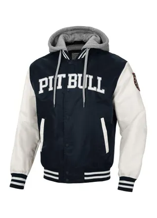 Pitbull Herren &Uuml;bergangsjacke im College-Bomber-Stil mit Kapuze Bomberjacke College Pit Bull West Coast Falcon Ridge Bomber Jacke M&auml;nner Fr&uuml;hlingsjacke Active