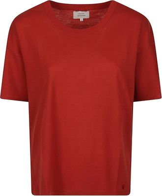 Loulou Studio Femme, Tops, Rouge, Taille: 40 FR Ezra Classic Fit T-Shirt
