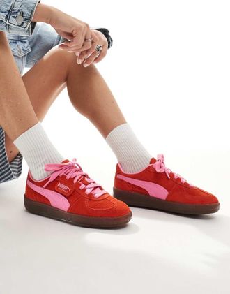 Puma Palermo - Baskets - Rouge et rose