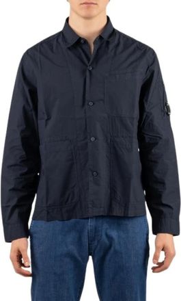 C.P. Company C.p. Company, Homme, Vestes, Bleu, Taille: L Surchemise en popeline