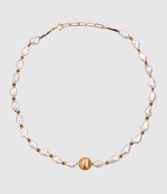 Tityaravy Collier Samhita Perles dEau Douce Plaqué Or