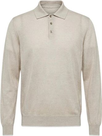 PESERICO Homme, Tops, Brun, Taille: L Pull Polo &agrave; Manches Longues