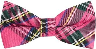King & Priory Noeud Papillon Tartan Rose Carreaux