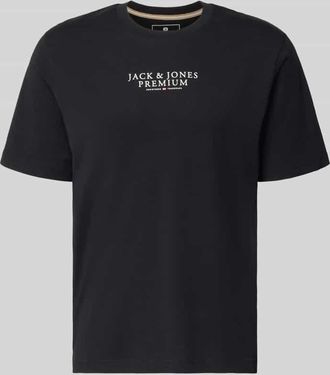 Jack & Jones T-Shirt mit Label-Print und Rundhalsausschnitt