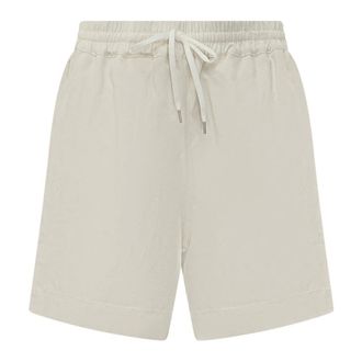 STUDIO NICHOLSON Femme, Shorts, Blanc, Taille: 36 FR Elastic Draw Shorts