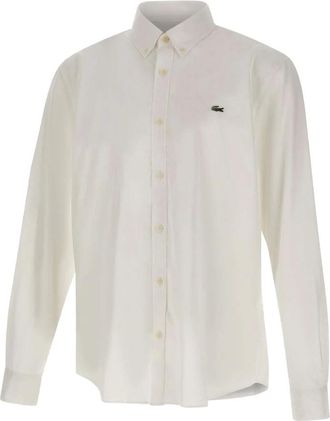 Lacoste Homme, Chemises, Blanc, Taille: L Chemise Popeline Stretch Coupe R&eacute;guli&egrave;re