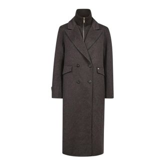 Mos Mosh MOS Mosh - Manteau Double Boutonnage - Femme - Manteaux - Brun - Taille: 40 FR
