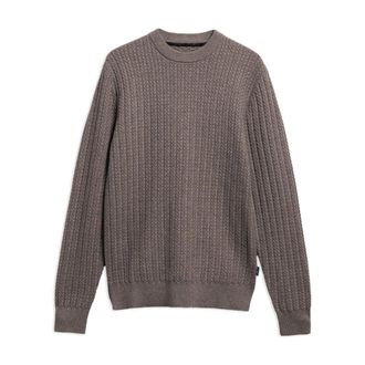Barbour Herringb Knit - - Knitwear - Herren - Braun - M