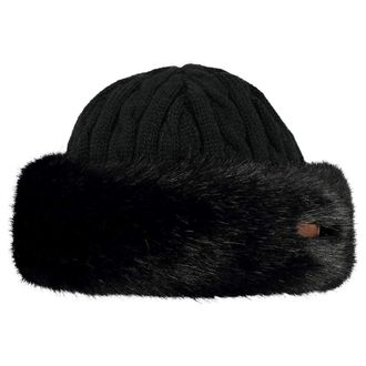 Barts Unisex Fur Cable Bandhat Baskenm&uuml;tze, Schwarz (Black 0001), One Size (Herstellergr&ouml;&szlig;e: Uni)