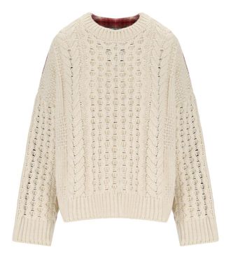 Essentiel PULL &Agrave; COL ROND IFACE BLANC ESSENTIEL ANTWERP